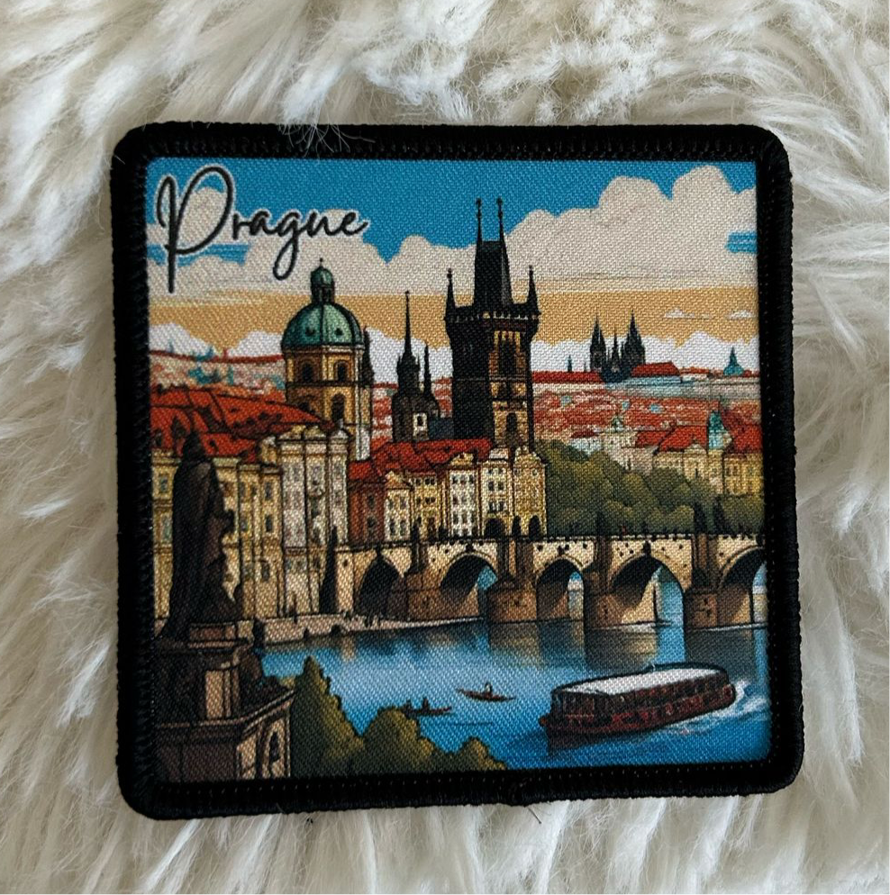 Prague Travel Patch | Iron-on Souvenir for Backpacks and Apparel ...